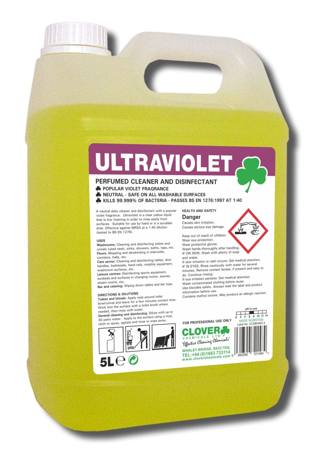 Hygiene Systems Limited - Clover Ultraviolet Perfumed Cleaner And ...