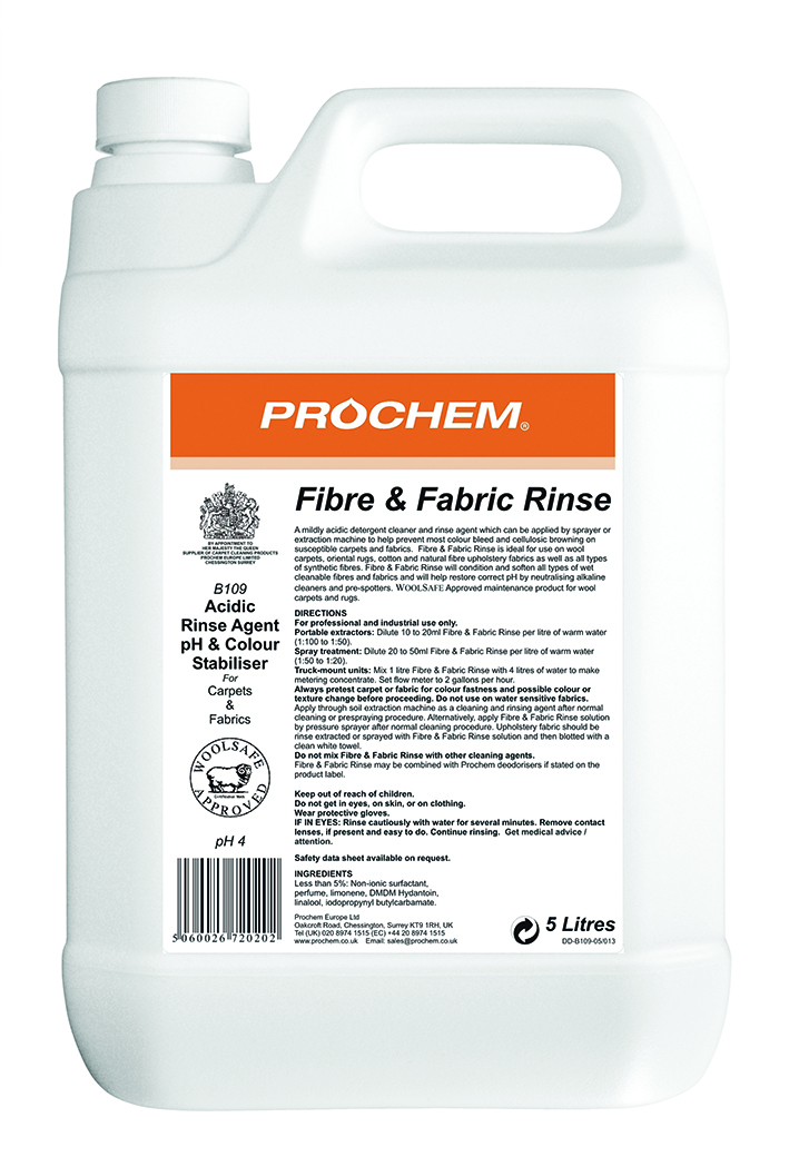 Hygiene Systems Limited - Prochem Fibre & Fabric Rinse Agent