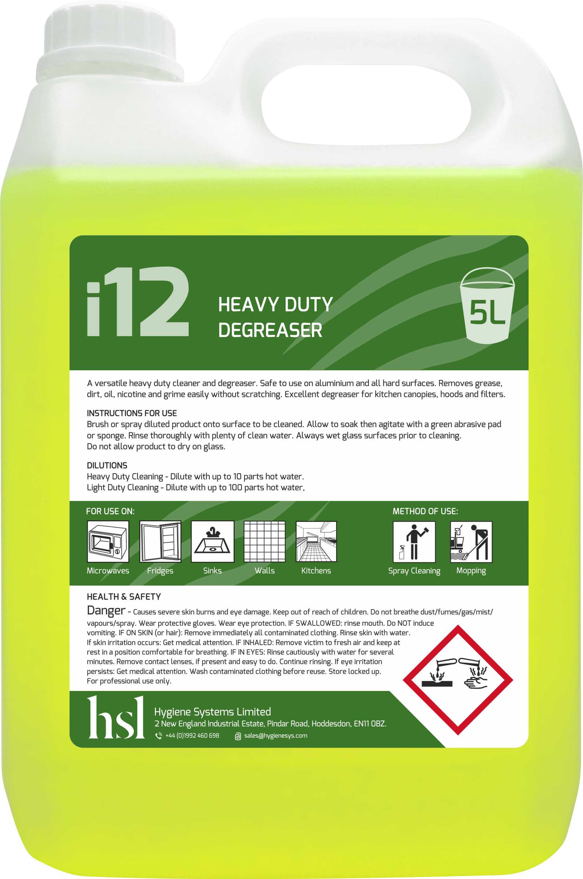 Hygiene Systems Limited - I12 Heavy Duty Degreaser