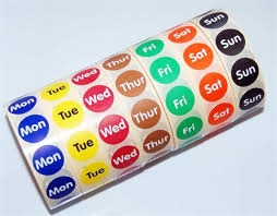 Hygiene Systems Limited - Day Dot Labels - Monday To Sunday